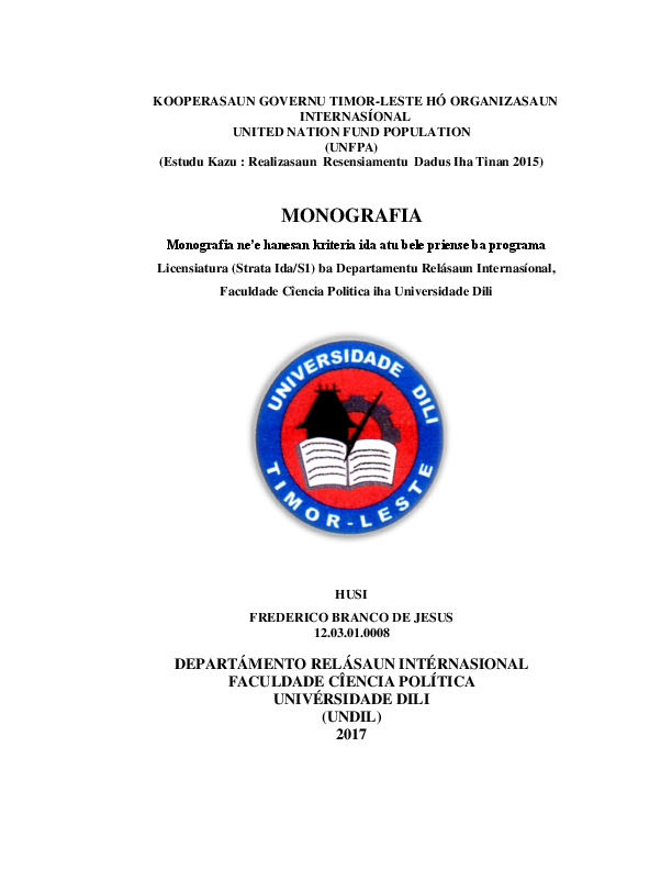 PDF Monografia Tetun UNDIL( Fredy de Jesus Silva).pdf | Telu Punu ...