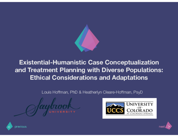 (PDF) Existential-Humanistic Case Conceptualization and Treatment Planning with Diverse ...