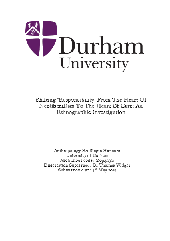 (PDF) Shifting 'Responsibility' From The Heart Of Neoliberalism To The ...