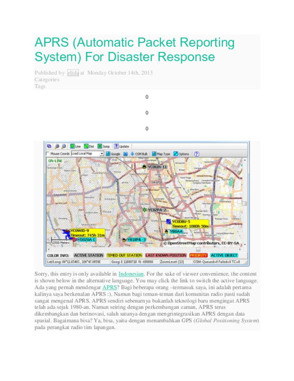 (DOC) APRS (Automatic Packet Reporting System) For Disaster Response