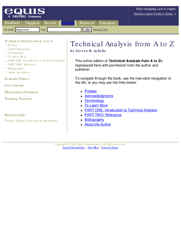 (PDF) Technical Analysis from A to Z Technical Analysis from A to Z