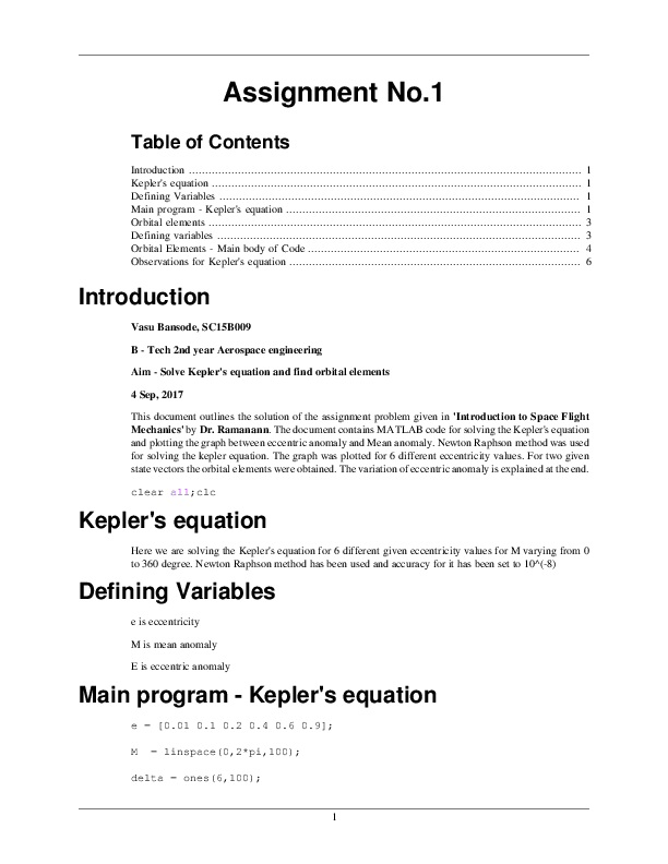 (PDF) MATLAB code for solving Kepler equation using Newton Raphson ...
