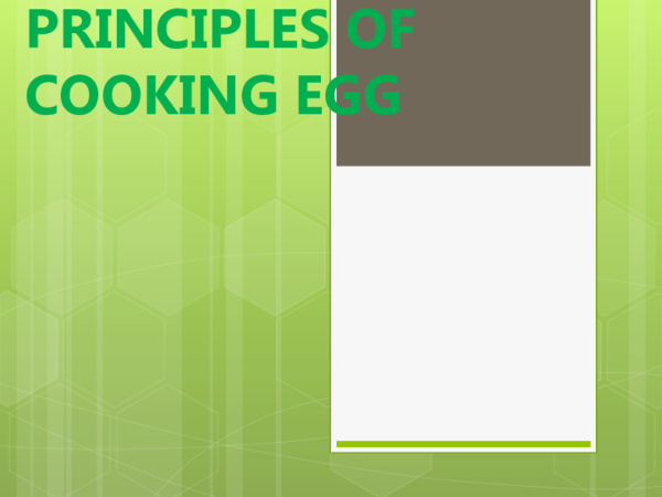(PPT) PRINCIPLES OF COOKING EGG
