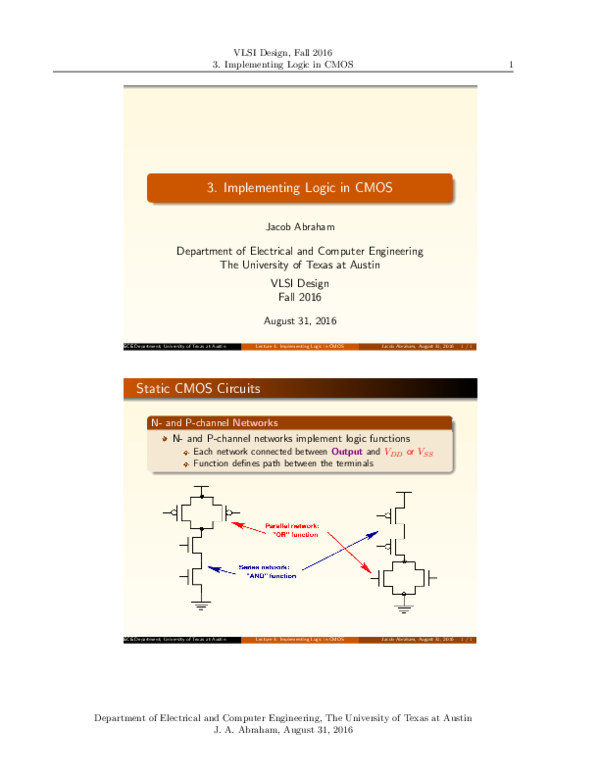 (PDF) 3. Implementing Logic in CMOS Static CMOS Circuits N-and P ...