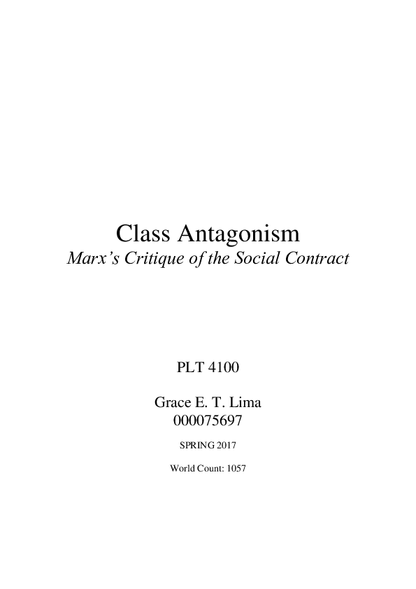 (DOC) Class Antagonism