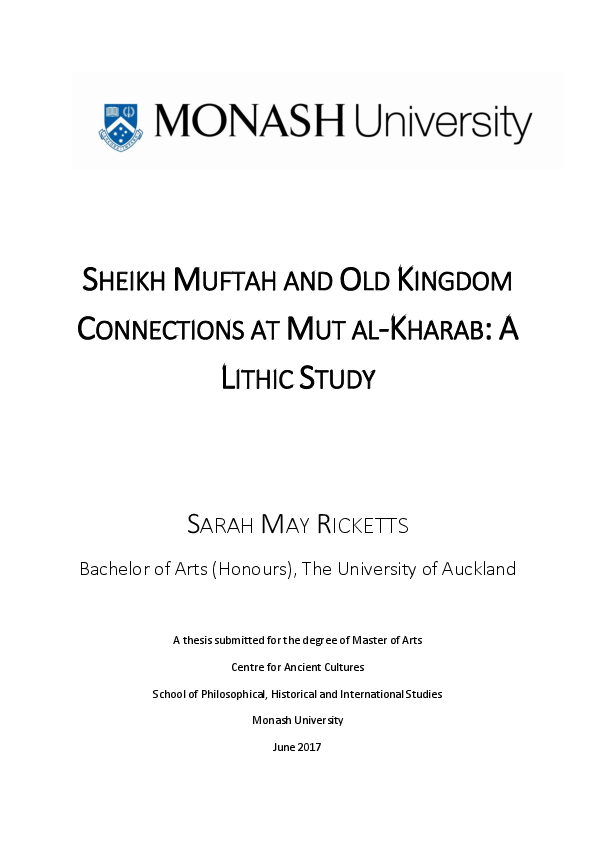 (PDF) Sheikh Muftah and Old Kingdom Connections at Mut al-Kharab: A ...