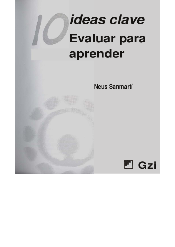 (PDF) ideas clave Evaluar para aprender