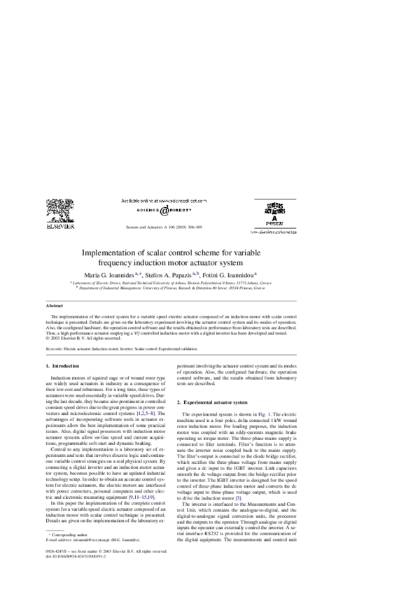 Pdf Implementation Of Scalar Control Scheme For Variable Frequency