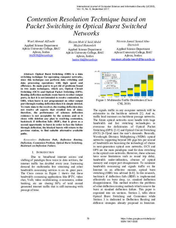 (PDF) Contention Resolution Technique based on Packet Switching in ...