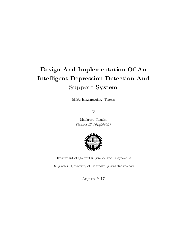 (PDF) Design And Implementation Of An Intelligent Depression Detection ...