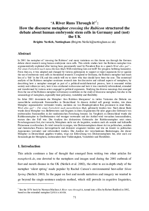(PDF) Nerlich, B. (2005). ‘A River Runs Through it’: How the discourse ...