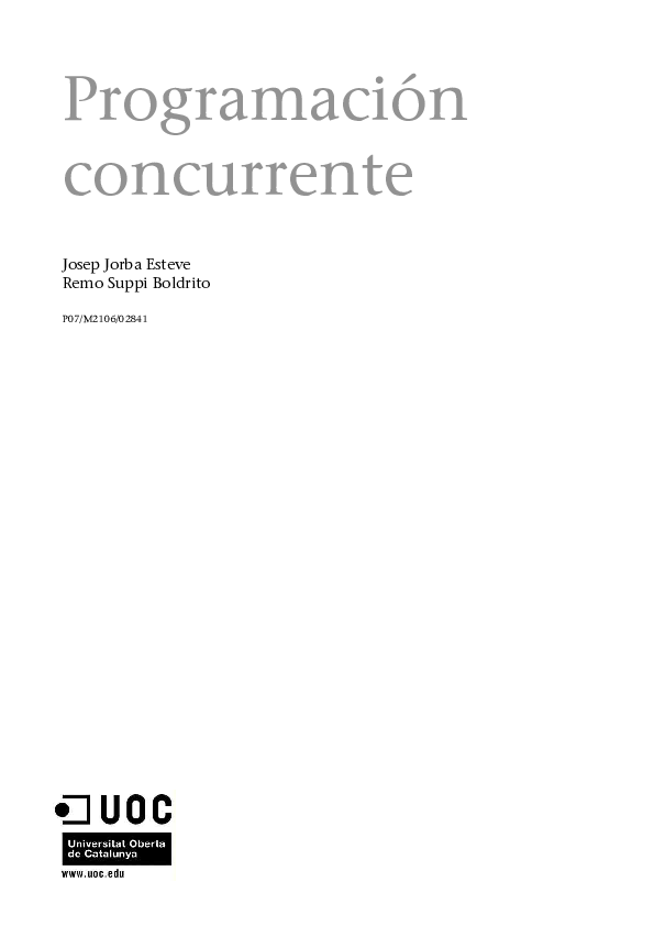 (PDF) Programación concurrente