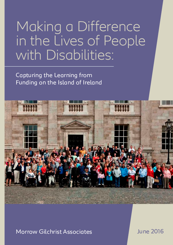 (PDF) Making a Difference in the Lives of People with Disabilities ...