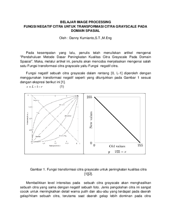 (PDF) BELAJAR IMAGE PROCESSING FUNGSI NEGATIF CITRA UNTUK TRANSFORMASI ...