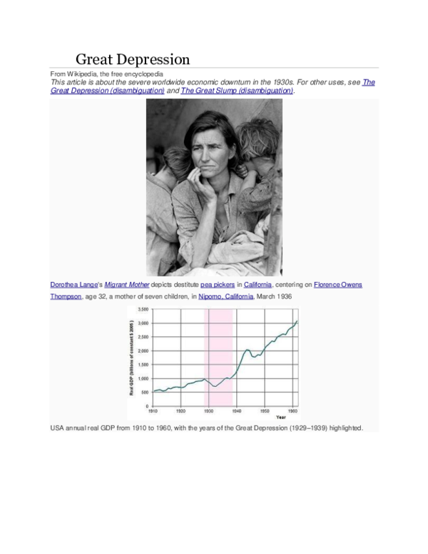 (DOC) Great Depression