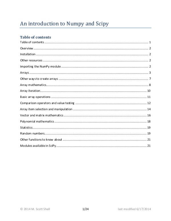 (PDF) Numpy