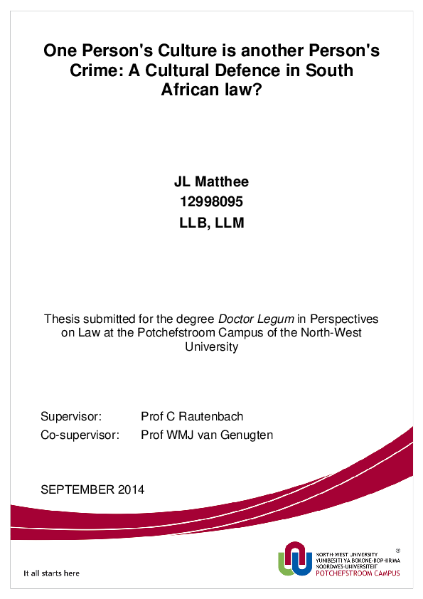 (PDF) One person's culture is another person's crime : a cultural ...