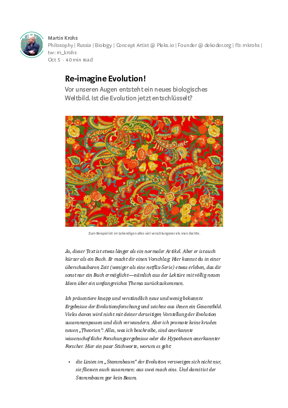 (PDF) Re-imagine Evolution!
