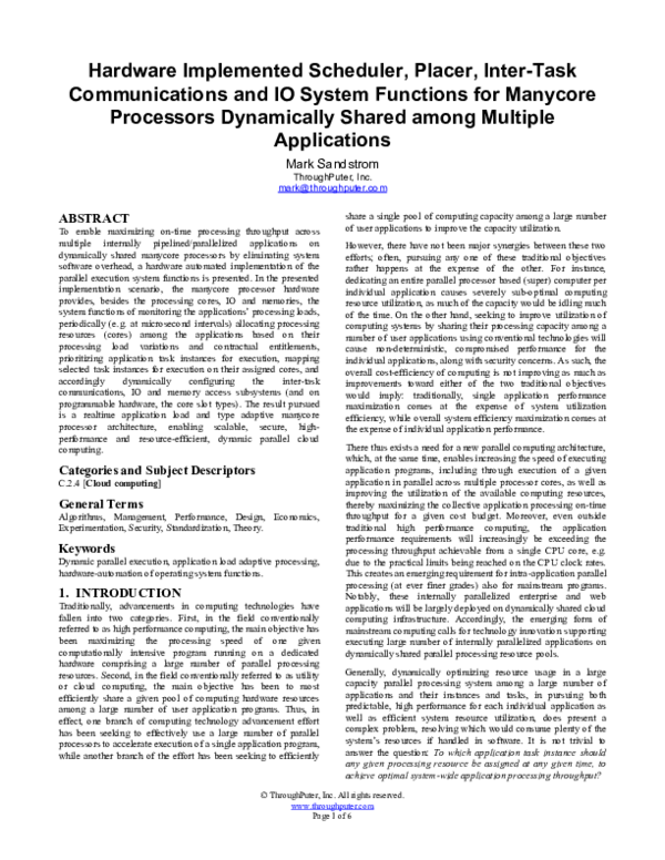 (PDF) Hardware Implemented Scheduler, Placer, Inter-Task Communications and IO System Functions ...