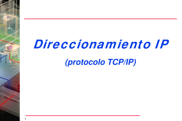 (PDF) Direccionamiento IP (protocolo TCP/IP