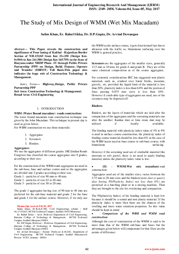 (PDF) Wmm design mix