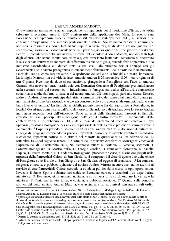 (PDF) L'ABATE ANDREA MAROTTA Ci