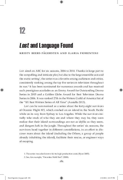 (PDF) Lost and language found