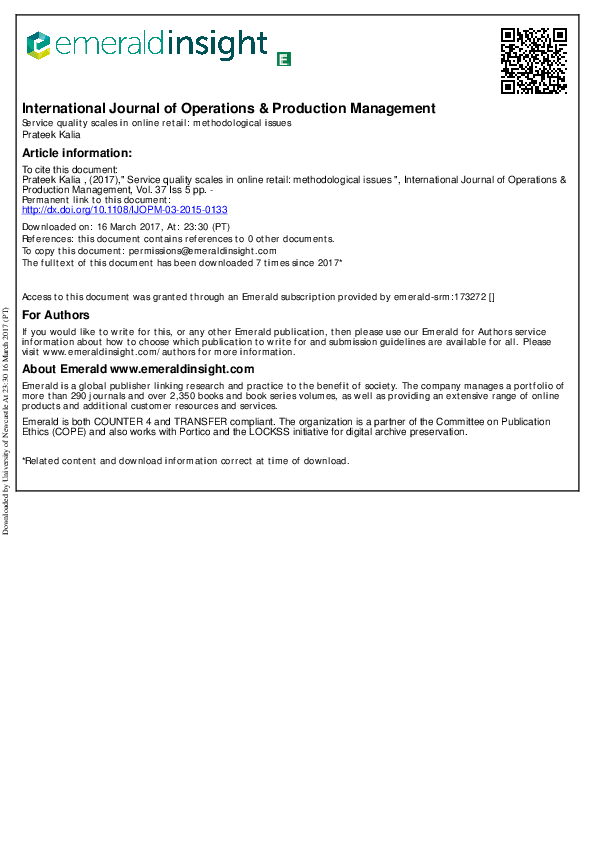 (PDF) International Journal of Operations & Production Management ...