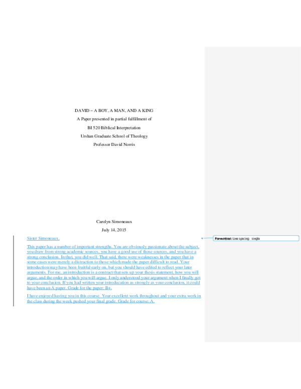 (PDF) Simoneaux David Boy Man King