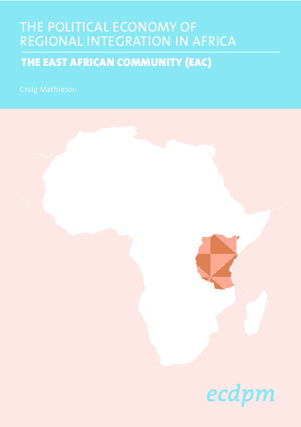 (PDF) THE POLITICAL ECONOMY OF REGIONAL INTEGRATION IN AFRICA THE EAST AFRICAN COMMUNITY (EAC