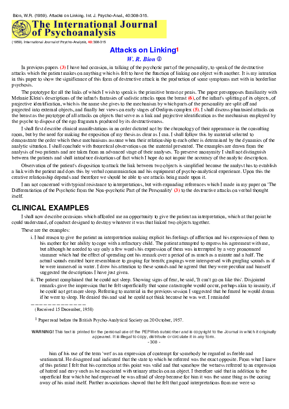 (PDF) Attacks on Linking