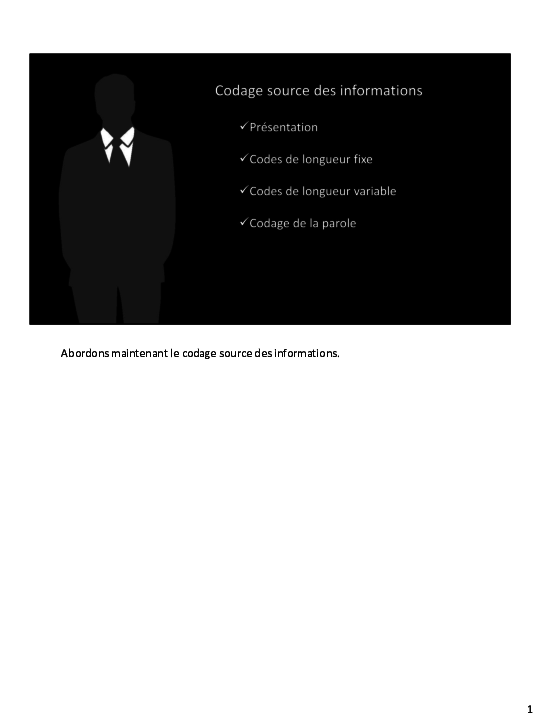 (PDF) Abordons maintenant le codage source des informations