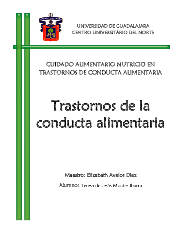 (DOC) Trastornos de la conducta alimentaria CUIDADO ALIMENTARIO NUTRICIO EN TRASTORNOS DE ...