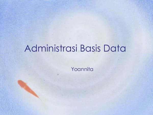 (PDF) Administrasi Basis Data Yoannita