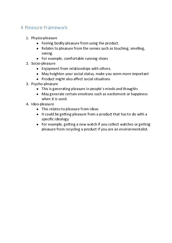 (DOC) 4 Pleasure Framework