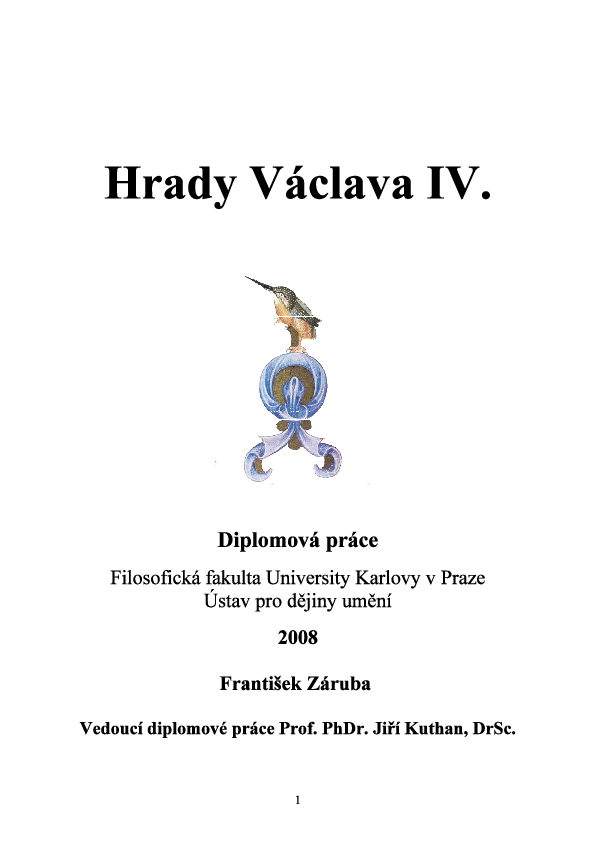 (PDF) Hrady Václava IV. (Castles of Wenceslas IV). Diplomová práce ...