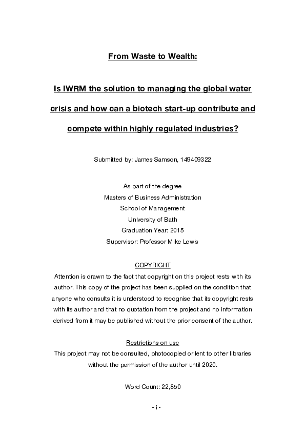 (PDF) From Waste to Wealth