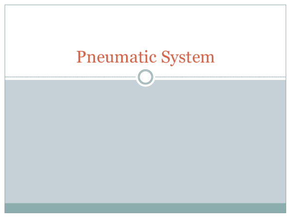 (PPT) Introduction on Pneumatic System