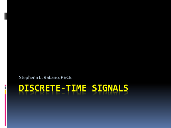 (PPT) Discrete Time Signals