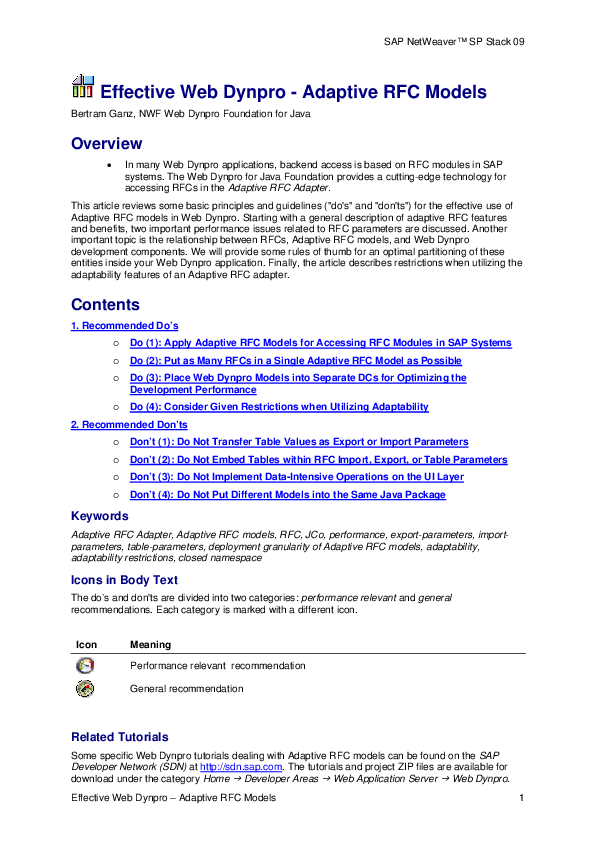 (PDF) Effective Web Dynpro -Adaptive RFC Models