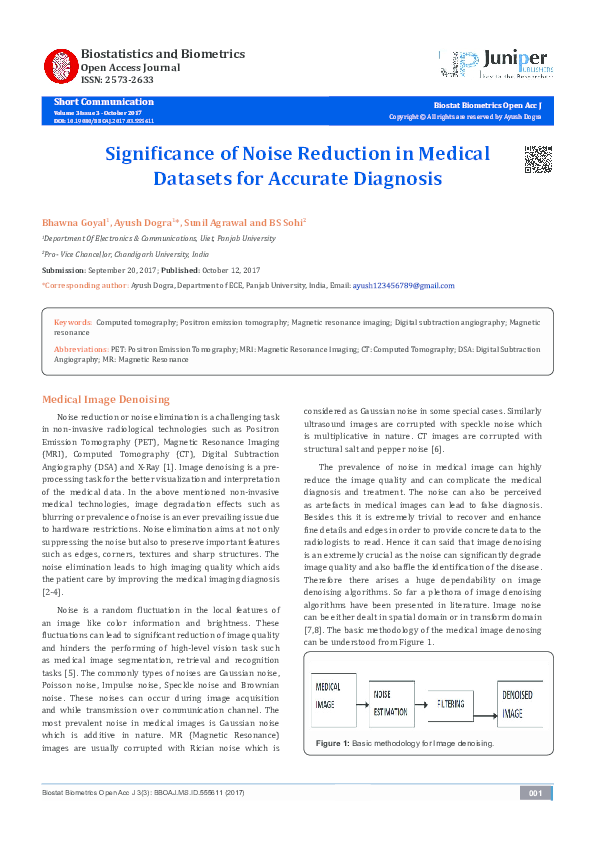 (PDF) Biostat Biometrics Open Acc J Significance of Noise Reduction in ...