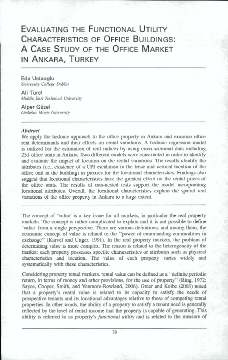 (PDF) EVALUATING THE FUNCTIONAL UTILITY CHARACTERISTICS OF OFFICE ...