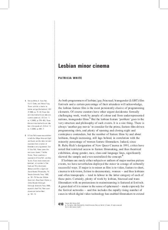 (PDF) Lesbian minor cinema