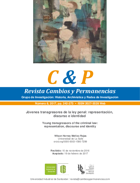 (PDF) Jóvenes transgresores de la ley penal: representación, discurso e ...