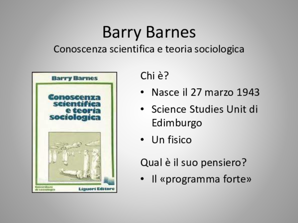 (PPT) Presentazione B. Barnes | Luca Balzarini - Academia.edu
