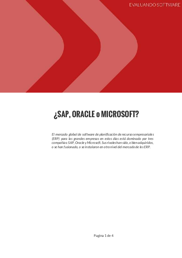 (PDF) ¿SAP, ORACLE o MICROSOFT?
