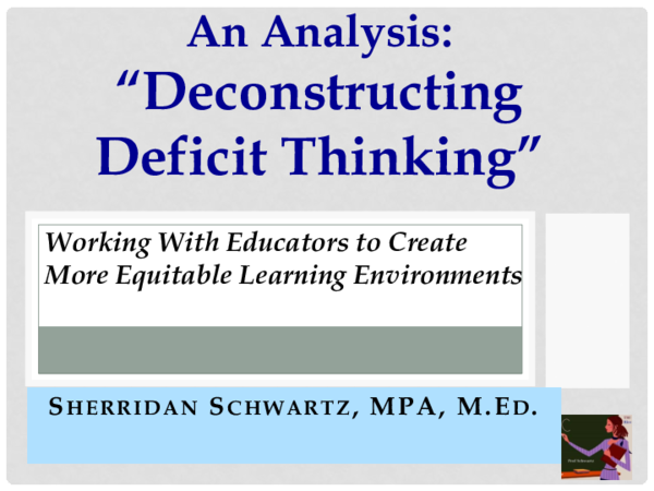(PPT) Academic Presentation - An Analysis of "Deconstructing Deficit ...
