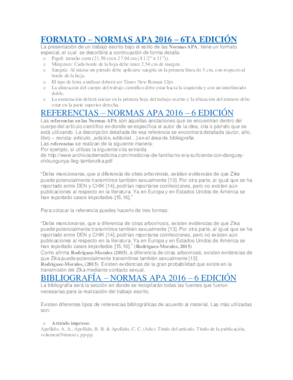 (DOC) FORMATO – NORMAS APA 2016 – 6TA EDICIÓN