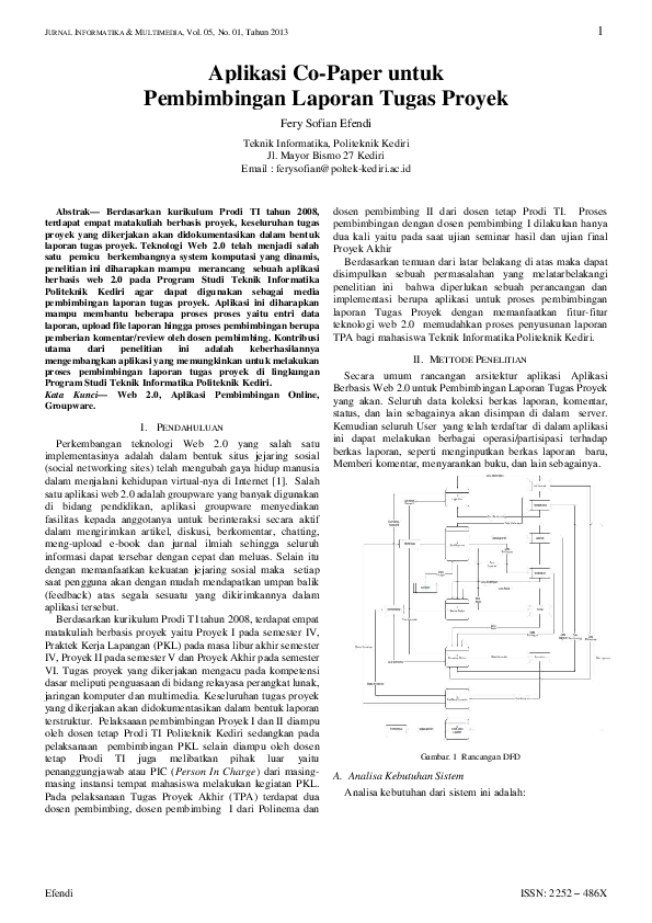 (PDF) Aplikasi Co-Paper untuk Pembimbingan Laporan Tugas Proyek