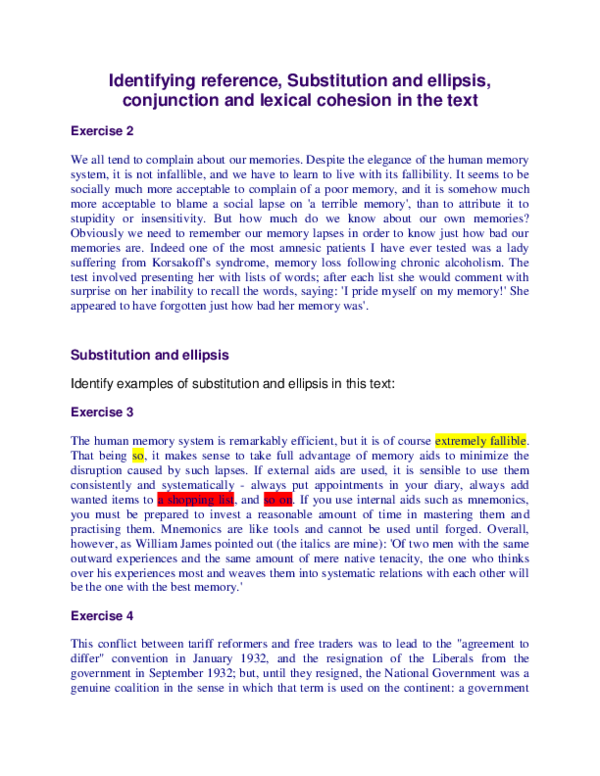 (DOC) Identifying reference, Substitution and ellipsis, conjunction and lexical cohesion in the ...
